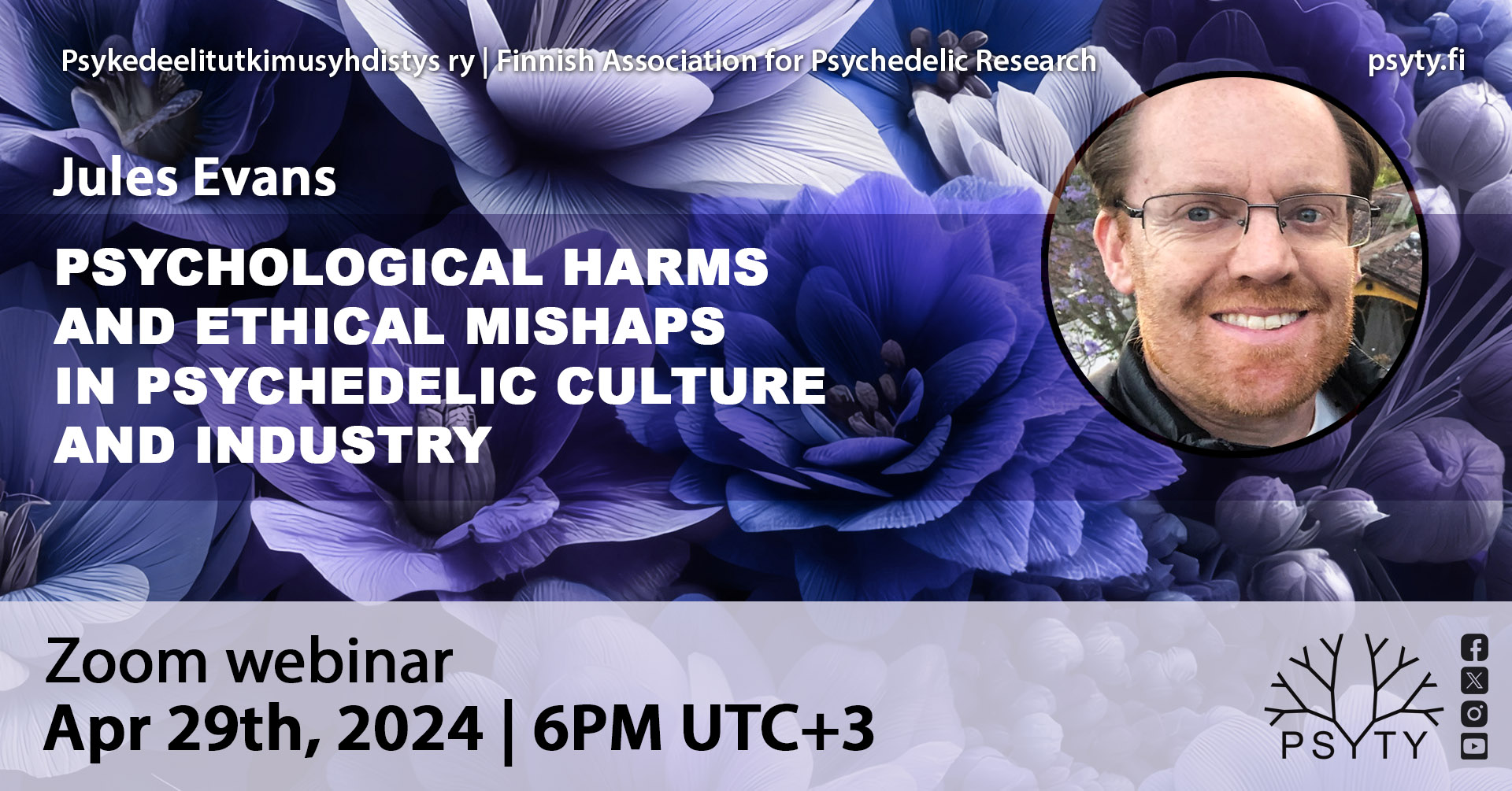 Webinar April 29th, 2024: Jules Evans – Psychological harms and ethical mishaps in psychedelic ...